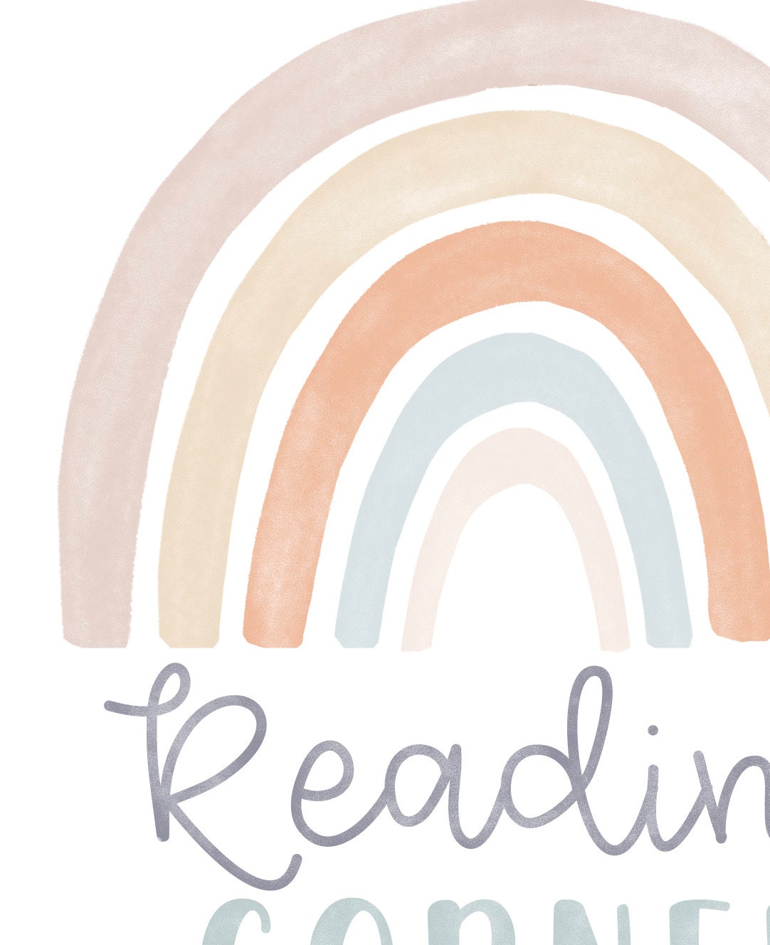 Rainbow Reading Corner Prints: Watercolor Homeschool Decor (set of 3 ...
