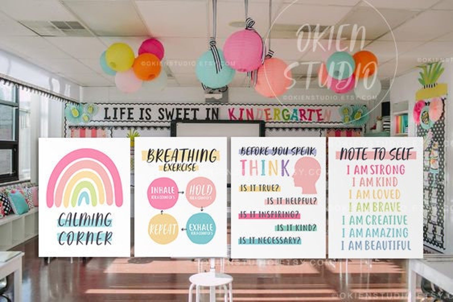 Calming Corner Calming Strategies Educational Posters | Etsy