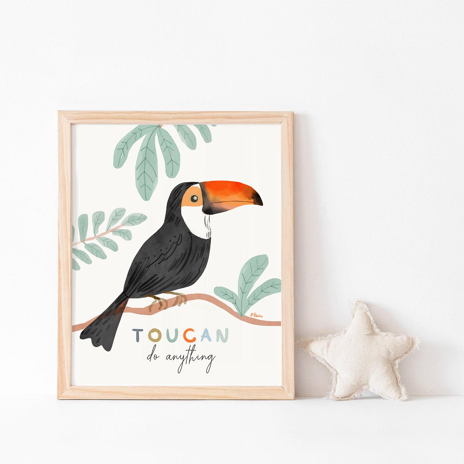 Toucan Print Toucan Bird Poster You can do it Rainbow and | Etsy
