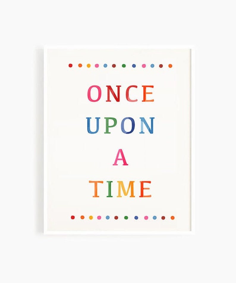 Once Upon a Time Wall Art Story Time Sign Unisex Reading - Etsy