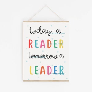Rainbow Reading Corner Sign, Positive Affirmations, Homeschool Wall ...