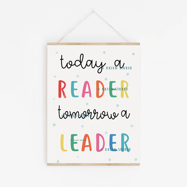 Rainbow Reading Corner Sign Positive Affirmations Homeschool - Etsy
