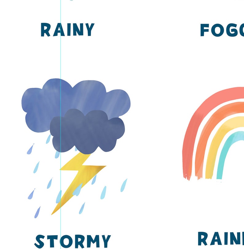 Weather Poster Cloudy Weather Chart Education Homeschool - Etsy
