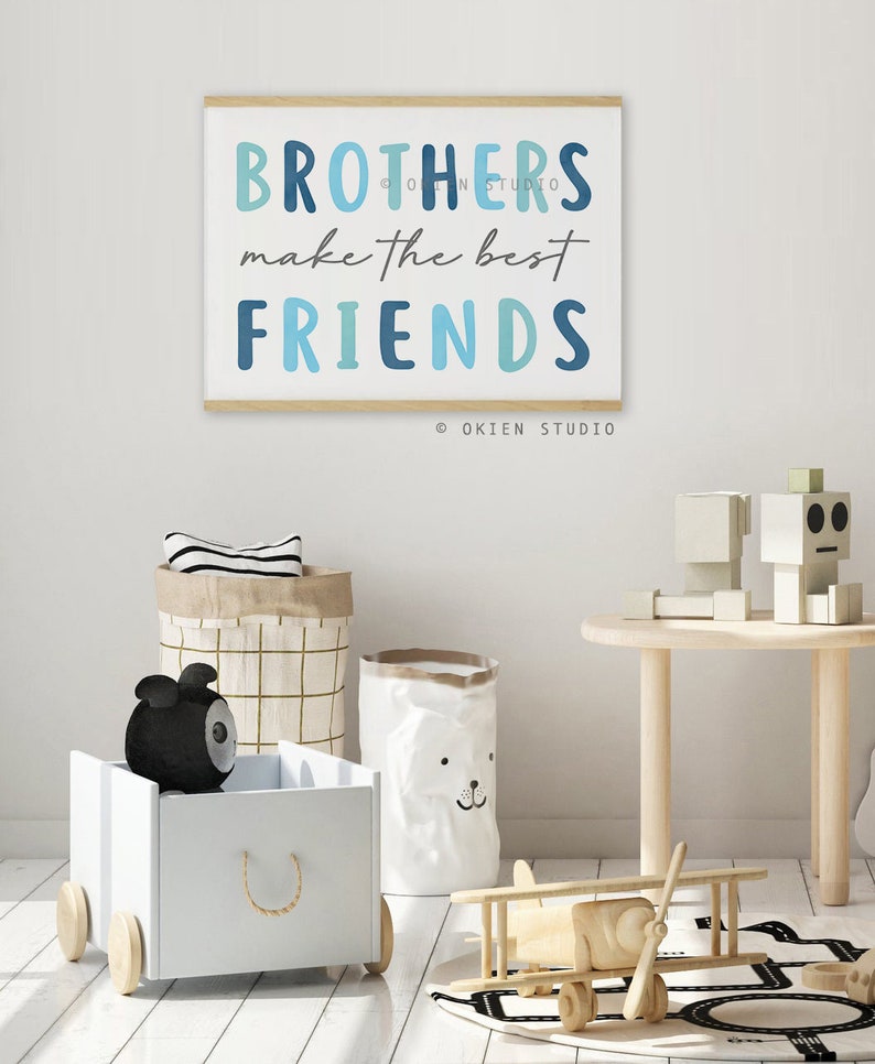 Brothers Make the Best Friends Printable Art Brother Quote - Etsy
