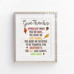 Thanksgiving Classroom Poster, Teacher Bulletin Board Decor, Give ...