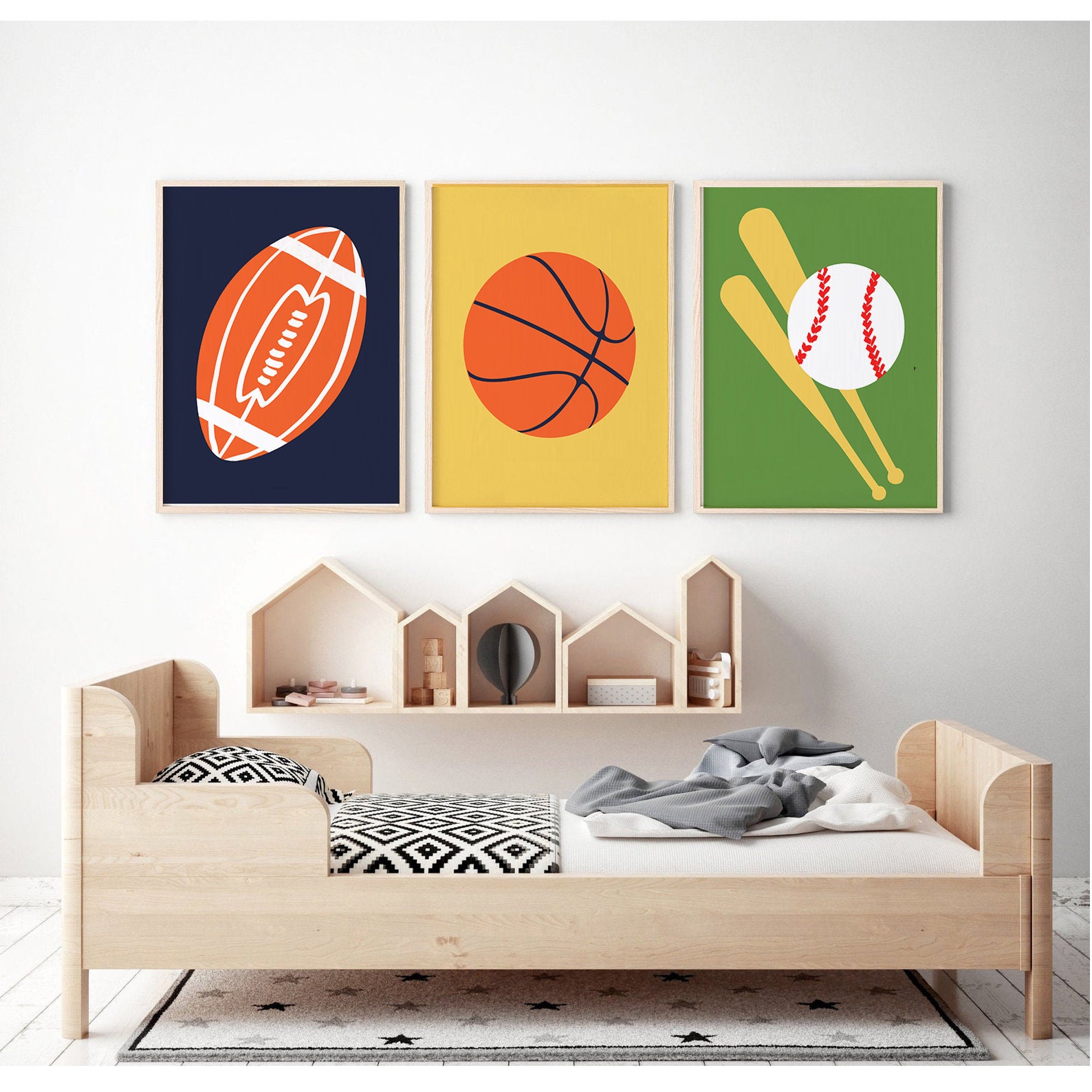 Sports Art Print Set: Boys Room Decor (digital Download) - Etsy