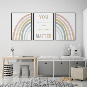 Boho Rainbow Poster, Diversity Classroom, Inclusive Rainbow, Classroom ...
