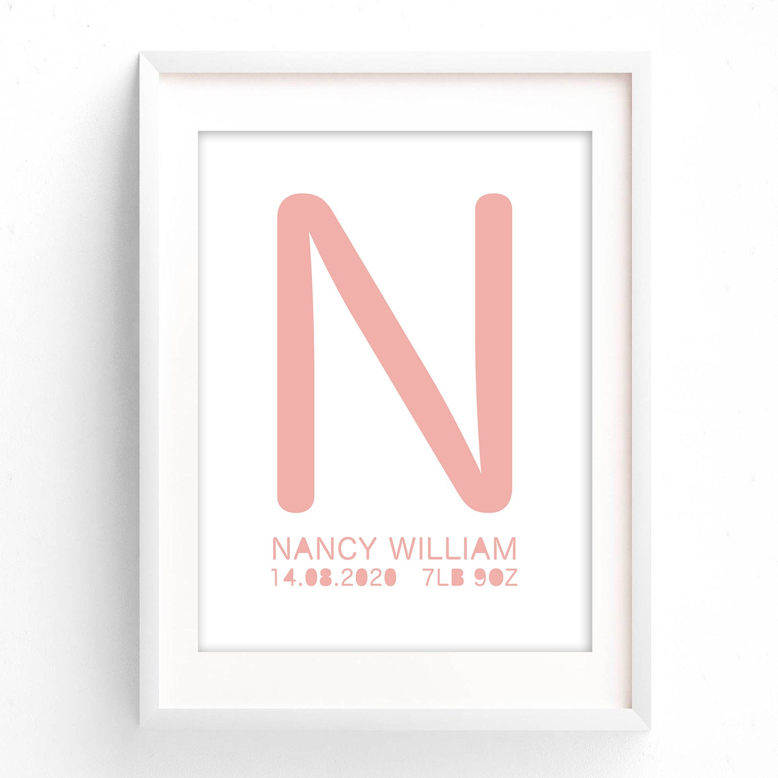 Personalized Initial Print Custom Name Print Custom Birth | Etsy