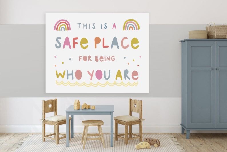 This is a Safe Space Poster Classroom Signs Printable - Etsy