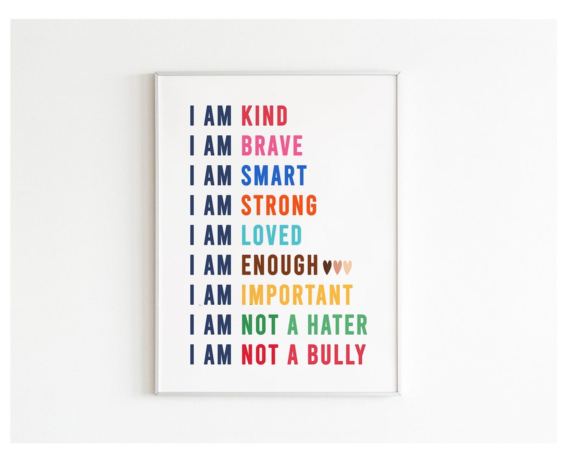 Teacher wall art Teacher poster Positive Affirmations Kids | Etsy