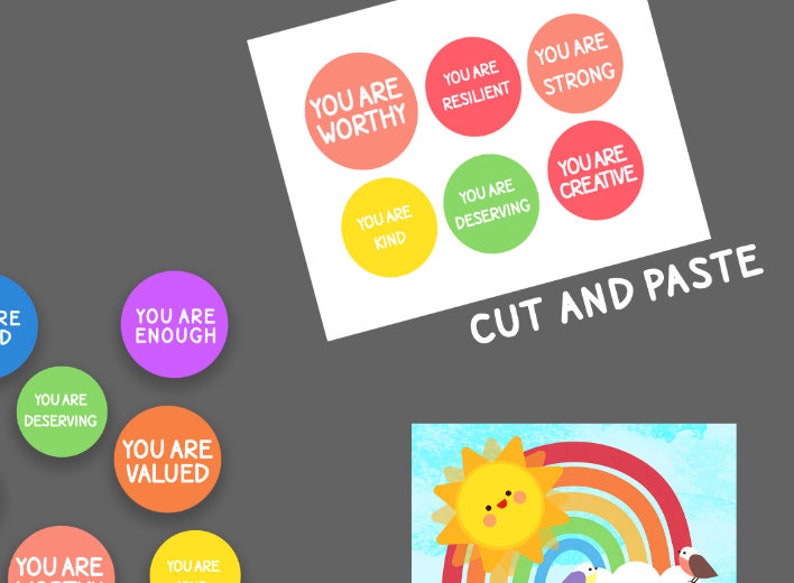 Classroom Door Decoration: Rainbow Positive Affirmations Door Sign ...