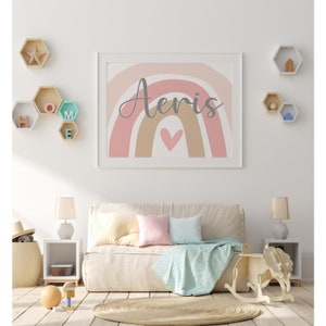Pastel Rainbow Wall Decal for Girl, Girl Room Decor, Boho Nursery Decor ...