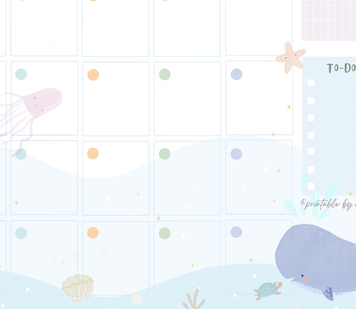 Cutest planner Monthly Planner Whale planner GoodNotes | Etsy