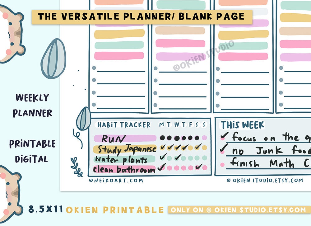 Hamster Planner Printable: Weekly, Monthly, Daily (digital Download) - Etsy