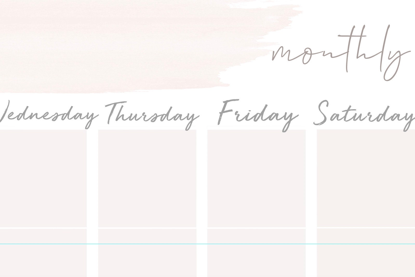 Boho Monthly Calendar Digital Planner Printable Calendar - Etsy