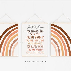 In This Room Sign, Diversity Rainbow Poster, Diversity Classroom ...