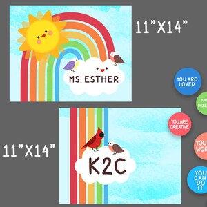 Classroom Door Decoration: Rainbow Positive Affirmations Door Sign ...
