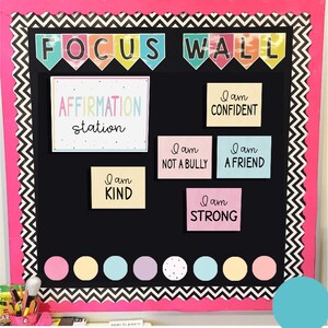 Positive Affirmations Cards Wall Art, Alphabet Letters for Classroom ...
