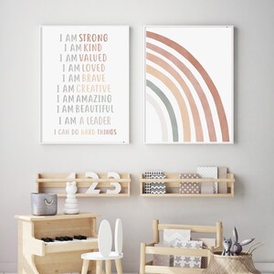 Boho Pastel Rainbow, I Am Enough, Positive Affirmations, Boho Art, Boho ...