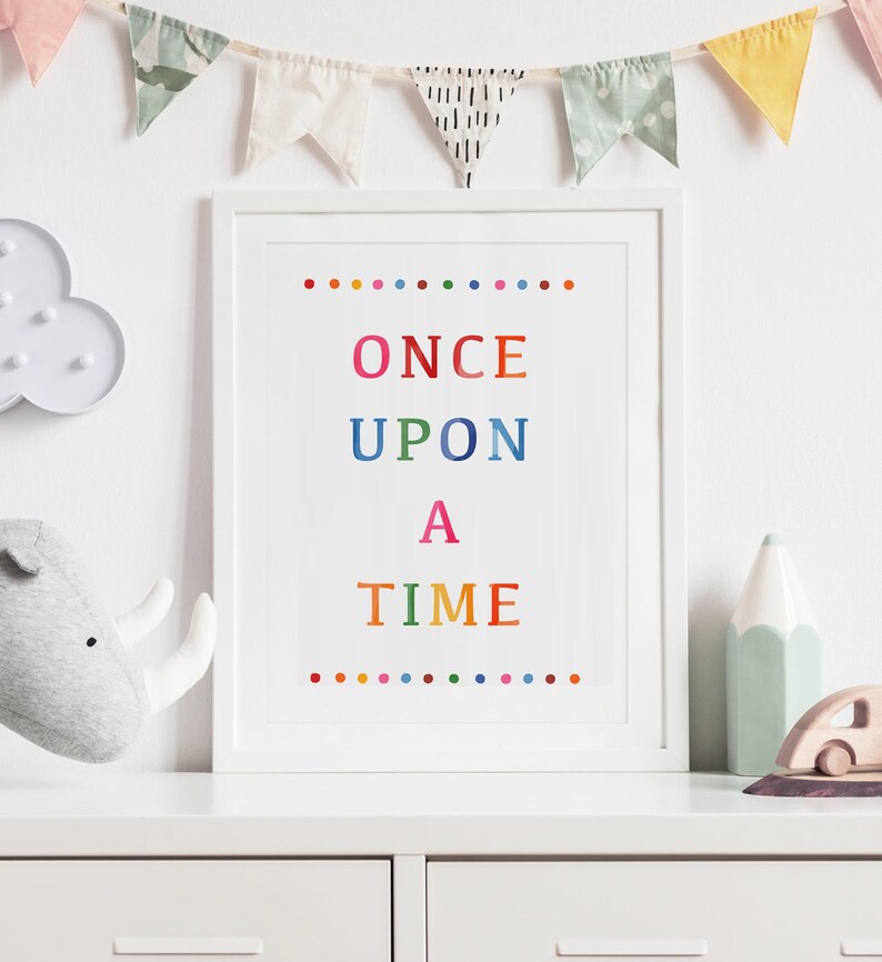 Once Upon a Time Wall Art Story Time Sign Unisex Reading - Etsy