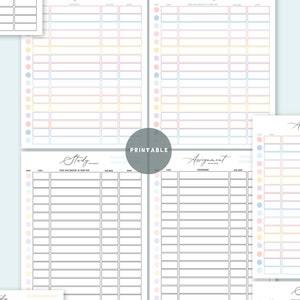 Homework Tracker, Assignment Tracker, School Study Printable ...