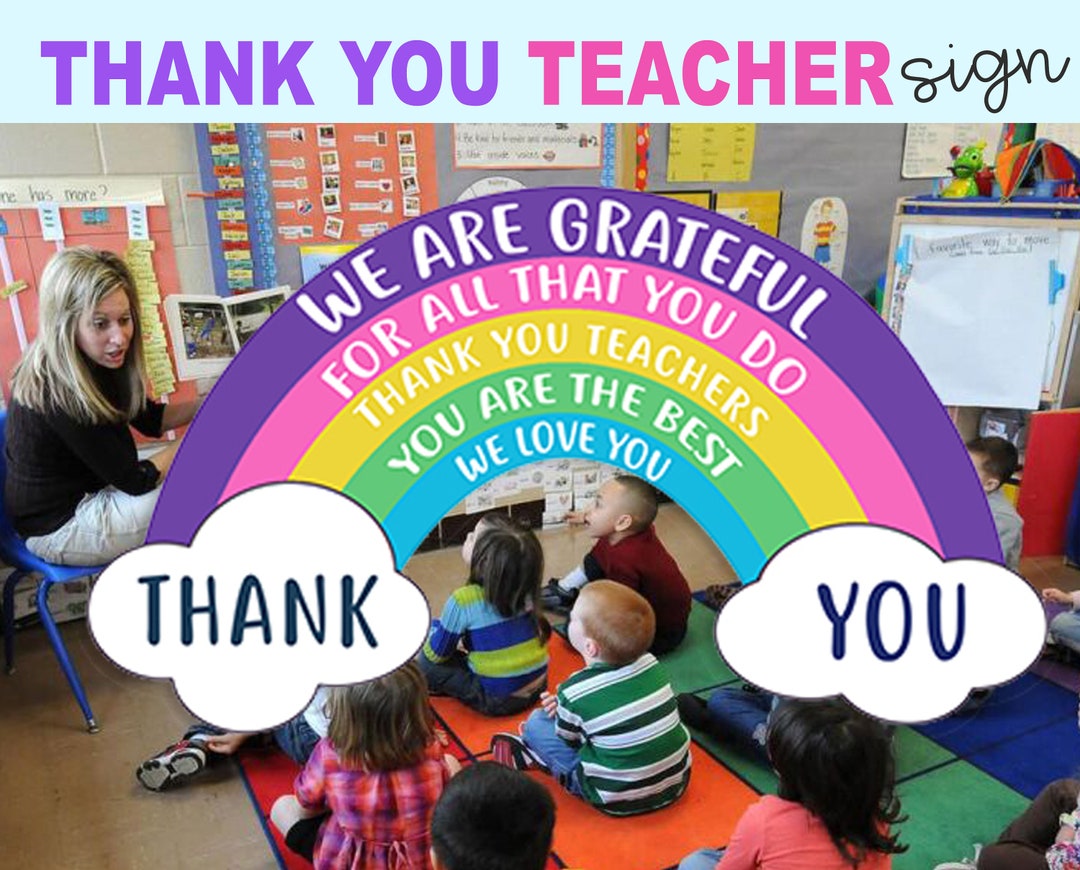 Teacher Appreciation Rainbow Door Sign (digital Download) - Etsy