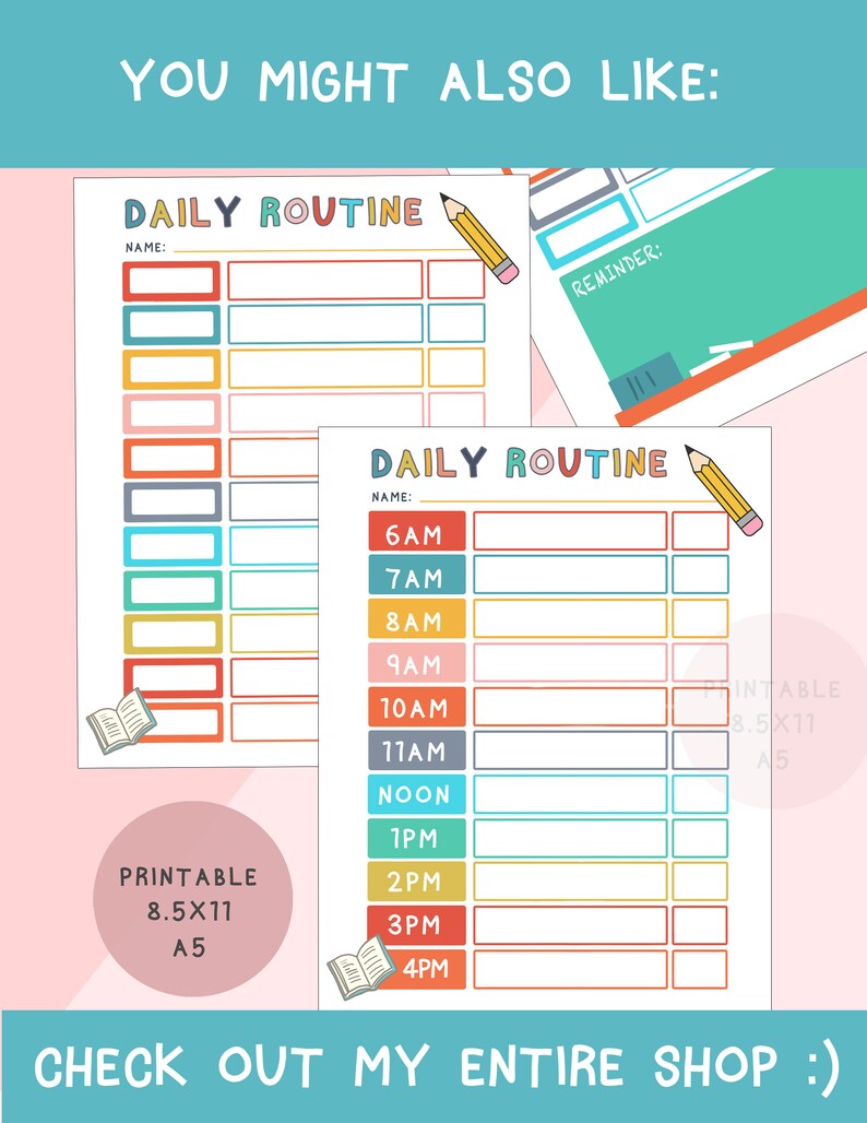 Editable Chore Chart for Kids Editable Cleaning Schedule - Etsy