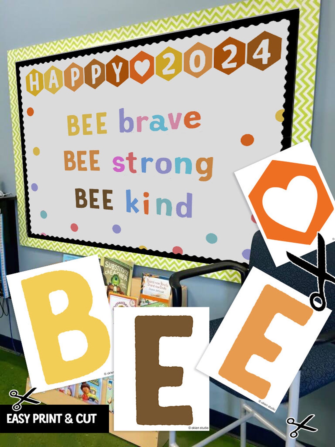 Bee Bulletin Board Kit, 2025, School Bulletin Board Printables, Bee ...