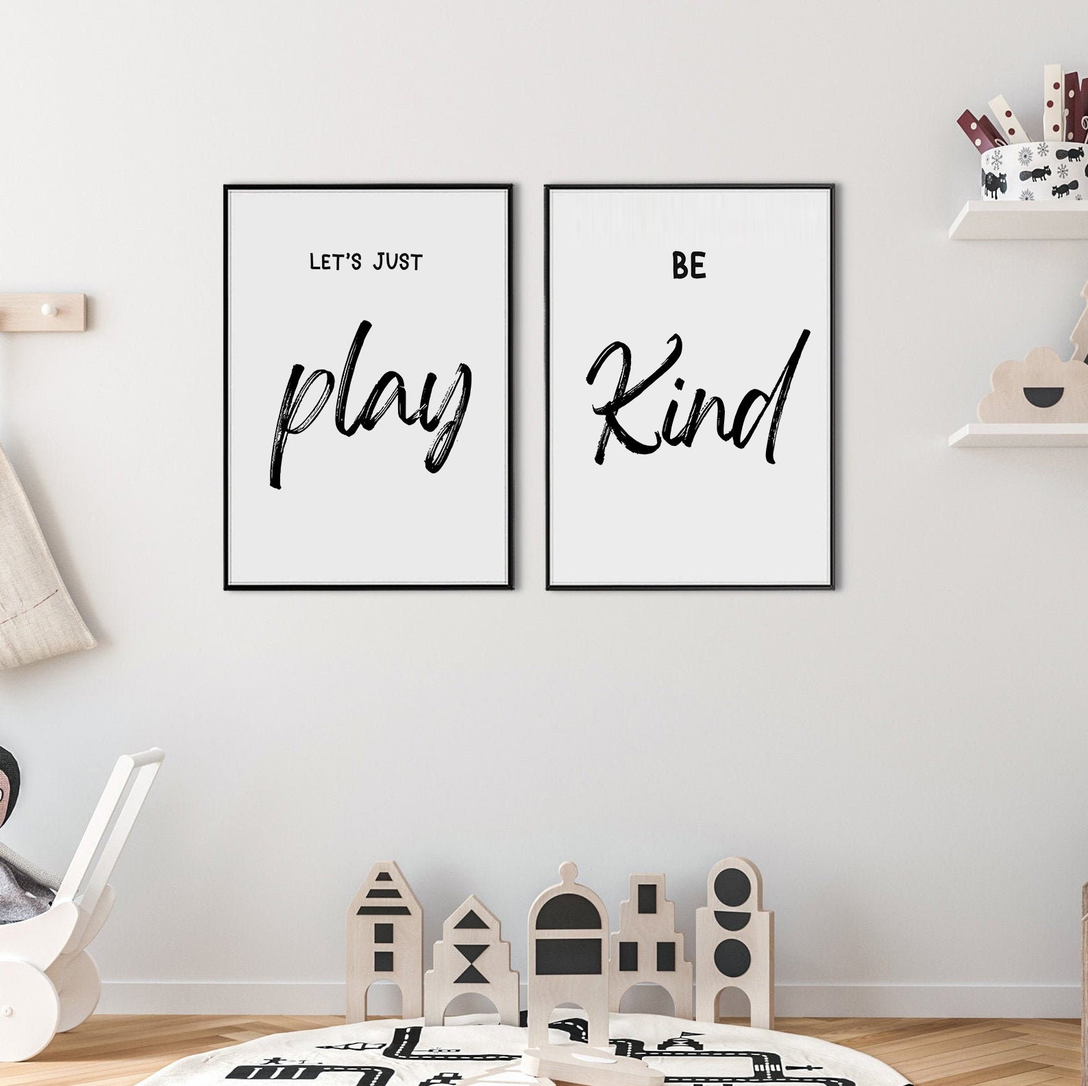 Playroom Wall Decor Set of 8 Kids Bundle Sign Nursery Black - Etsy