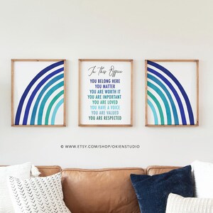 Rainbow Wall Decor, in This Classroom, Teacher Poster, You Are Welcome ...