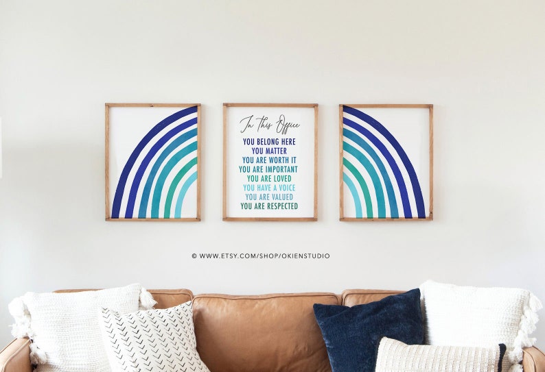 Rainbow Wall Decor in This Classroom Teacher Poster You Are | Etsy
