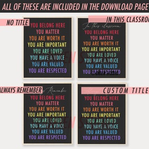 In This Classroom, Inclusive Classroom Poster, Teacher Classroom ...