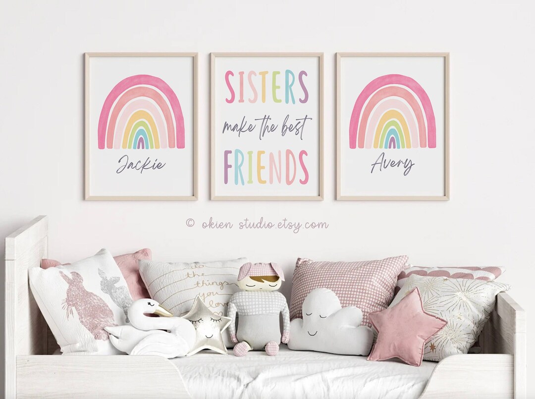 Rainbow Sisters Make the Best Friends Printable, Rainbow Sister Art ...