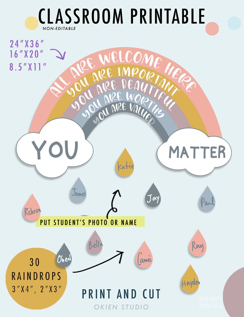 Boho Classroom Decoration Inclusive Classroom Decor Positive - Etsy