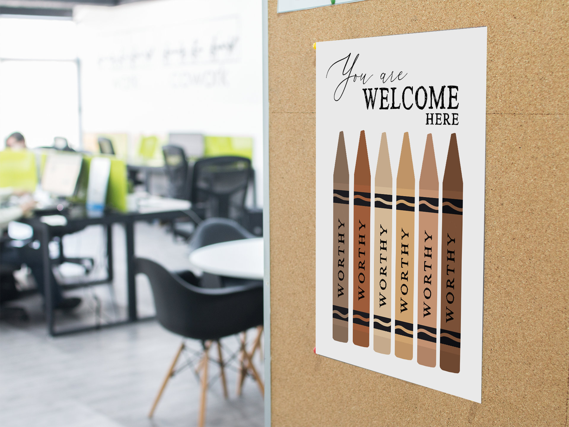 Clasroom Sign Diversity Art Print Classroom Decor All Are | Etsy