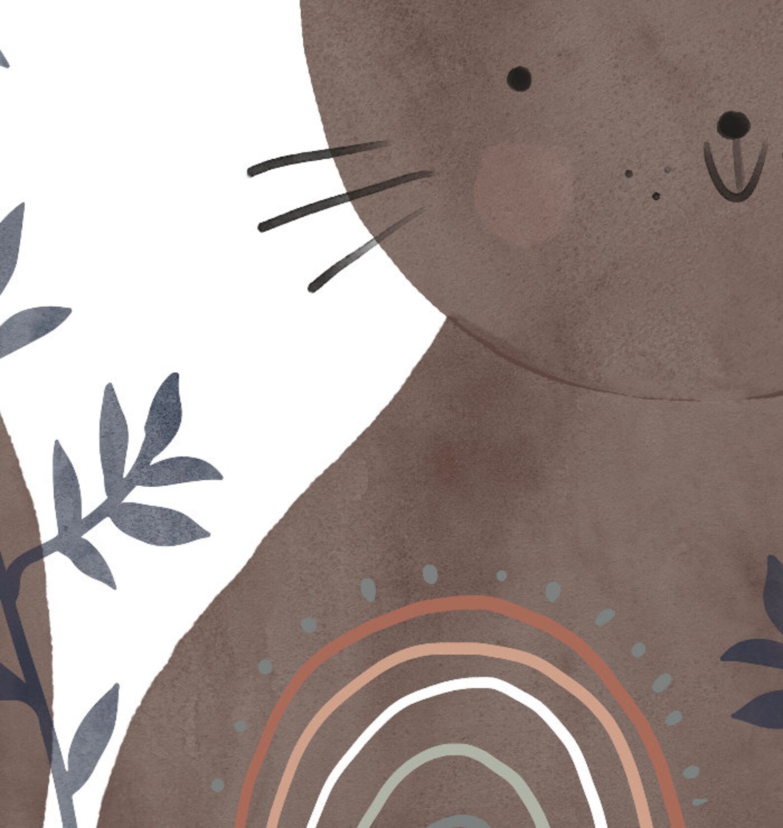 Boho Cat Nursery Print: Rainbow Animals Wall Art (digital Files) - Etsy