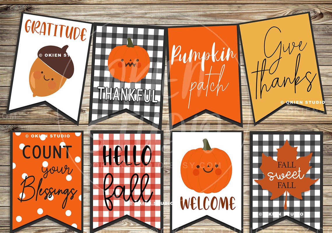Fall Classroom Banner Fall Banner Garland Printable Fall - Etsy