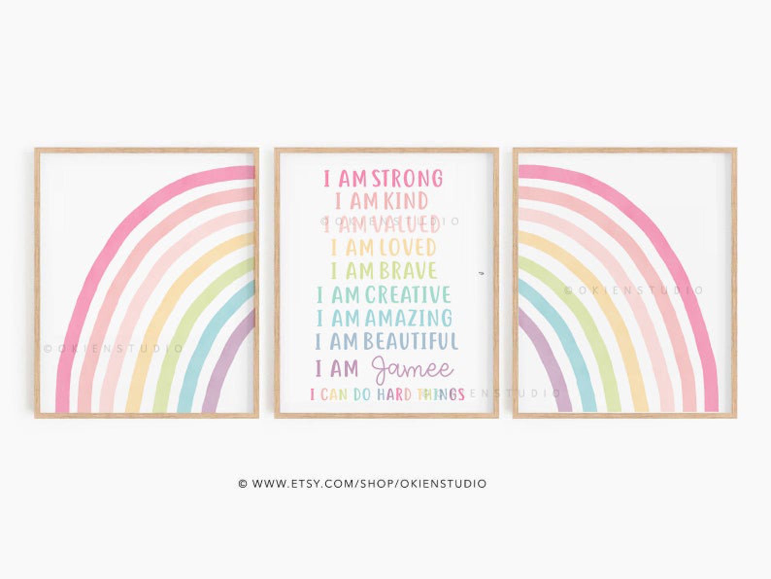 Printable Wall Art Positive Affirmations Wall Art Pastel | Etsy