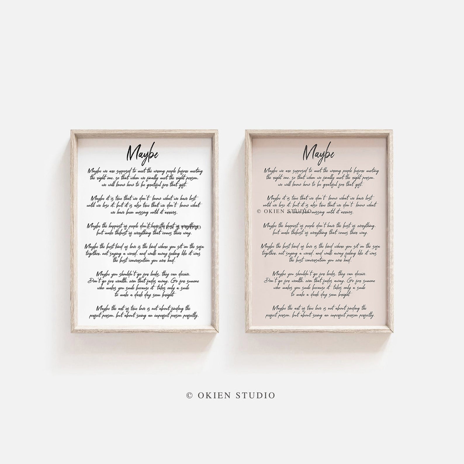 Maybe Love Poem Print Digital Art Romantic Poetry Maybe - Etsy