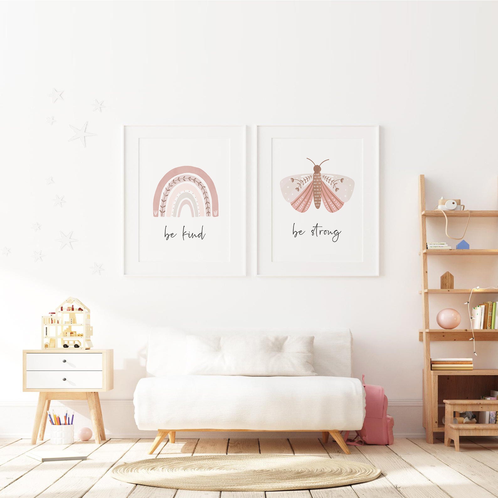 Set of 3 Prints Boho Affirmations Wall Art Boho Butterfly - Etsy