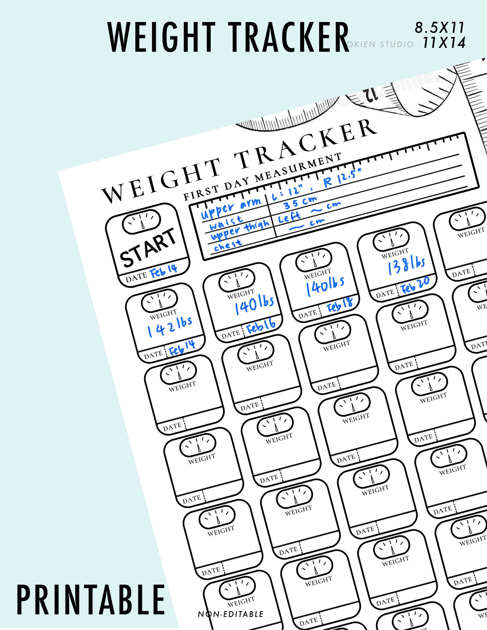 Weight Loss Tracker Digital Weight Watchers Tracker Weight - Etsy