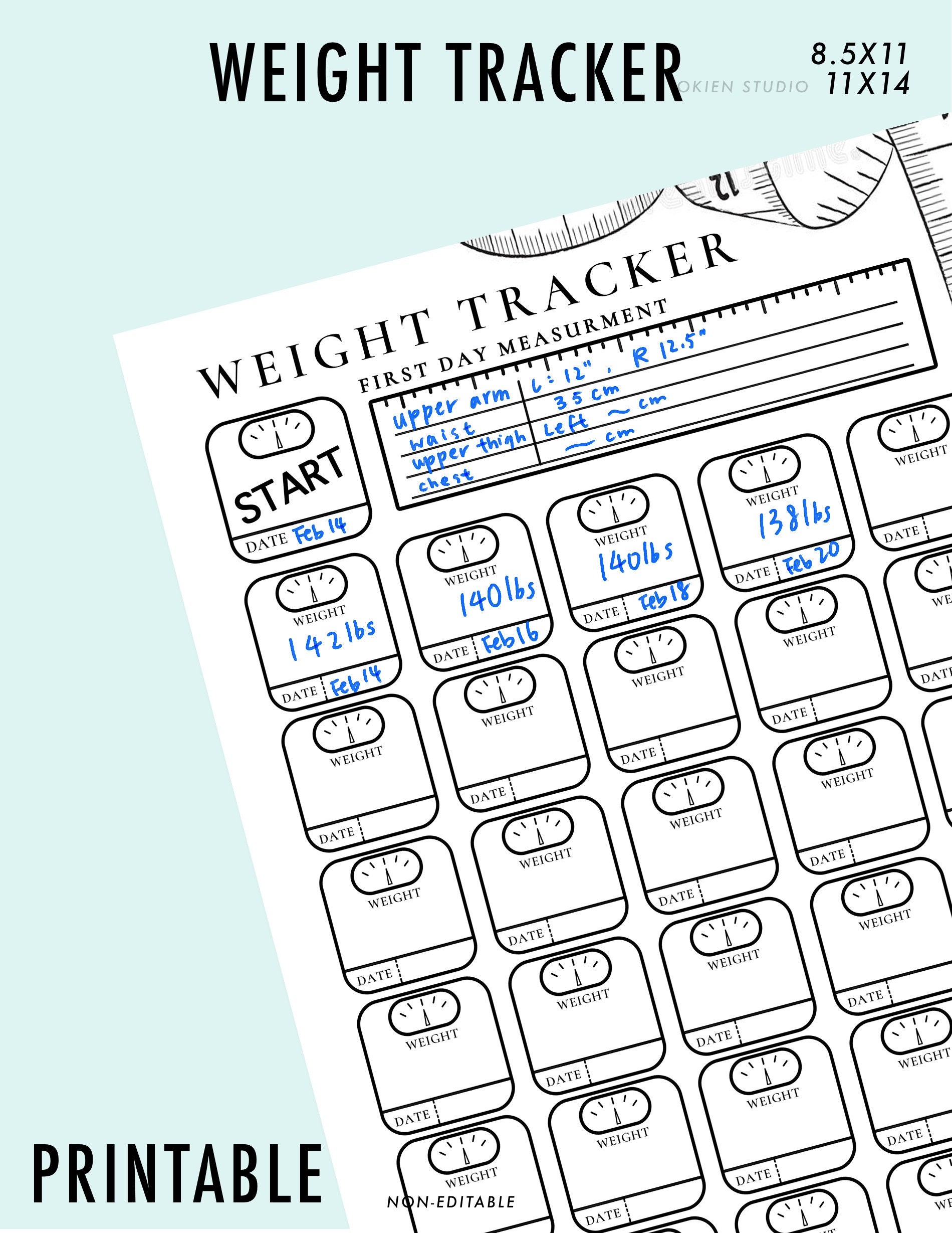 Weight Loss Tracker Digital Weight Watchers Tracker Weight - Etsy