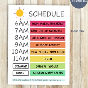 Daily Time Schedule, Easy Planner, Kid Daily Planner, Kids Schedule ...