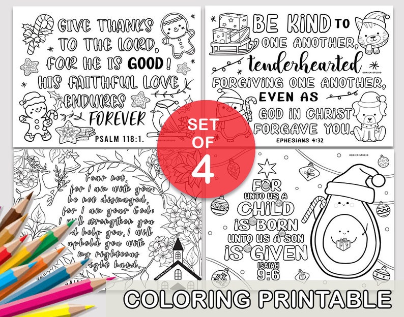 Bible Verse Coloring Pages Bundles Bible Coloring Pages - Etsy