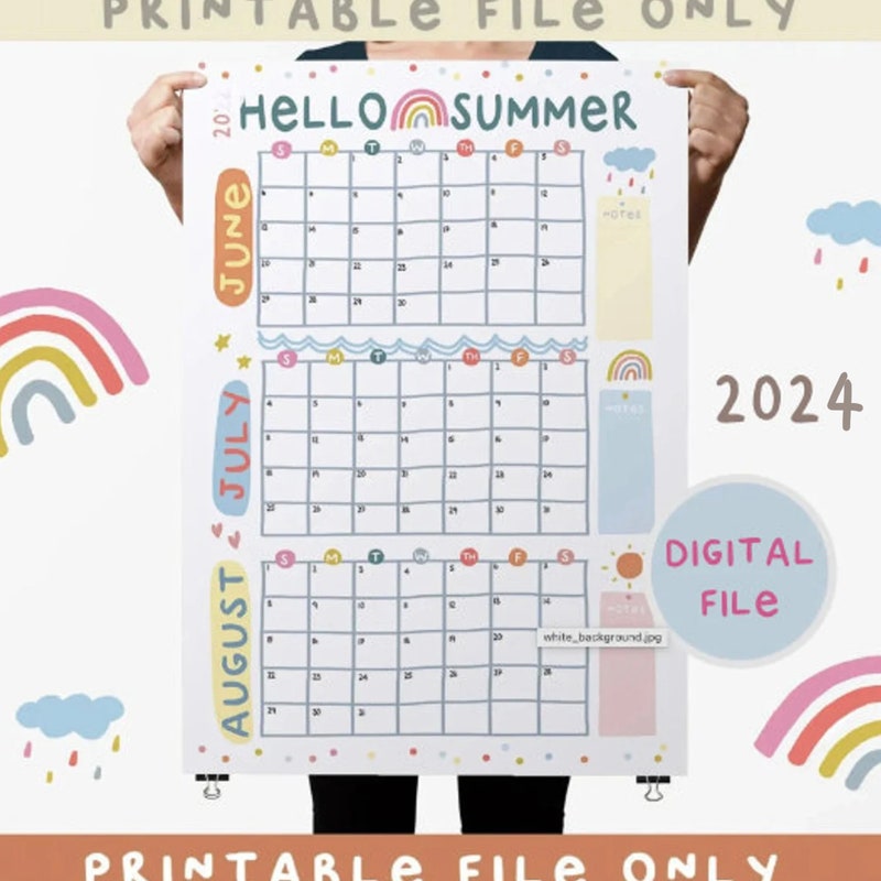 Summer 2024 Calendar - Etsy
