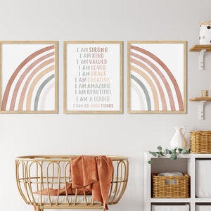 Boho Pastel Rainbow, I Am Enough, Positive Affirmations, Boho Art, Boho ...