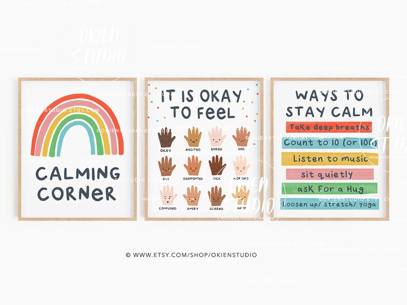 Calming Corner Calming Strategies Educational Posters - Etsy
