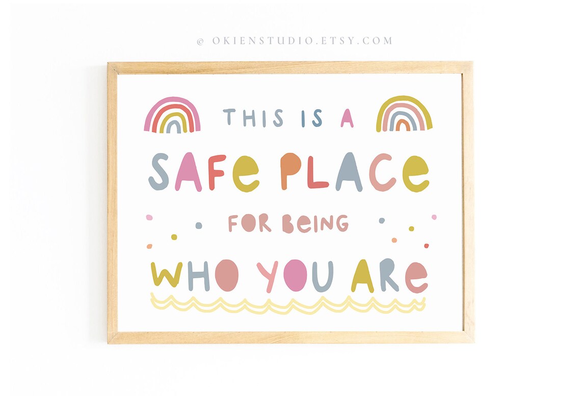 This is a Safe Space Poster Classroom Signs Printable - Etsy