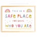 This is a Safe Space Poster Classroom Signs Printable - Etsy