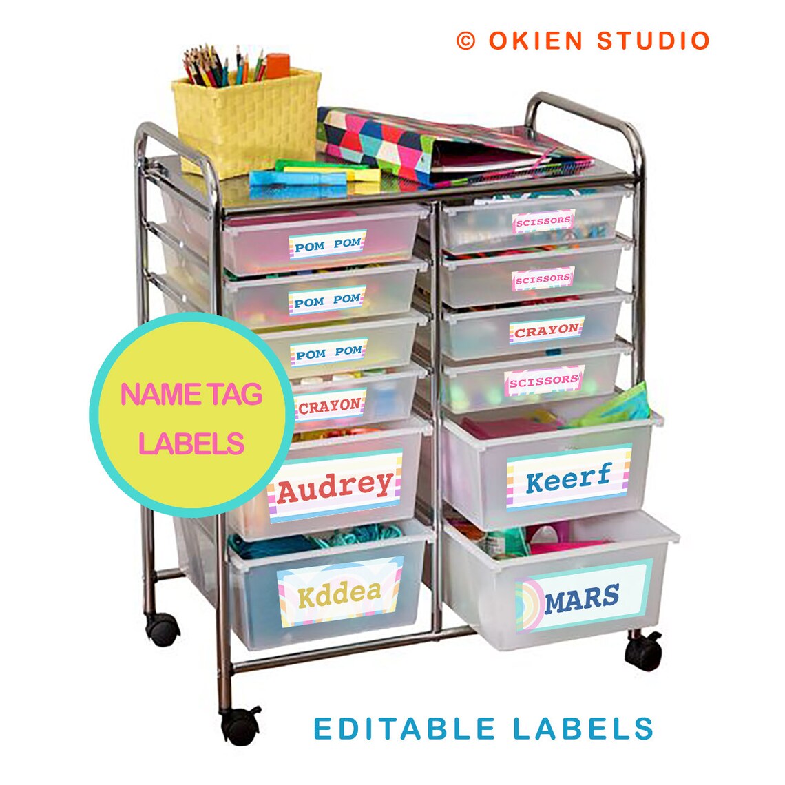 Editable Name Tags & Labels Editable Classroom Resource - Etsy